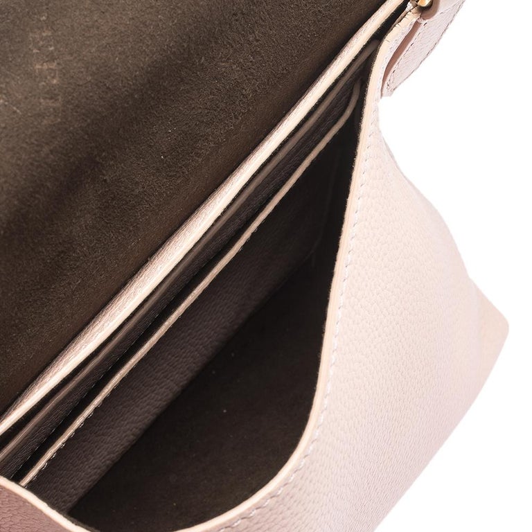 Burberry Light Pink Leather Small Burleigh Shoulder Bag at 1stDibs