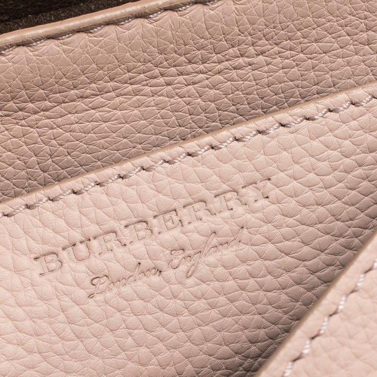 Burberry Light Pink Leather Small Burleigh Shoulder Bag at 1stDibs