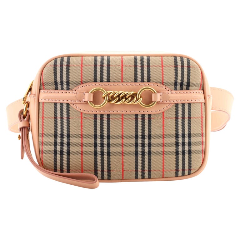 Burberry Link Bum Bag 1983 Knight Check Canvas For Sale at 1stDibs