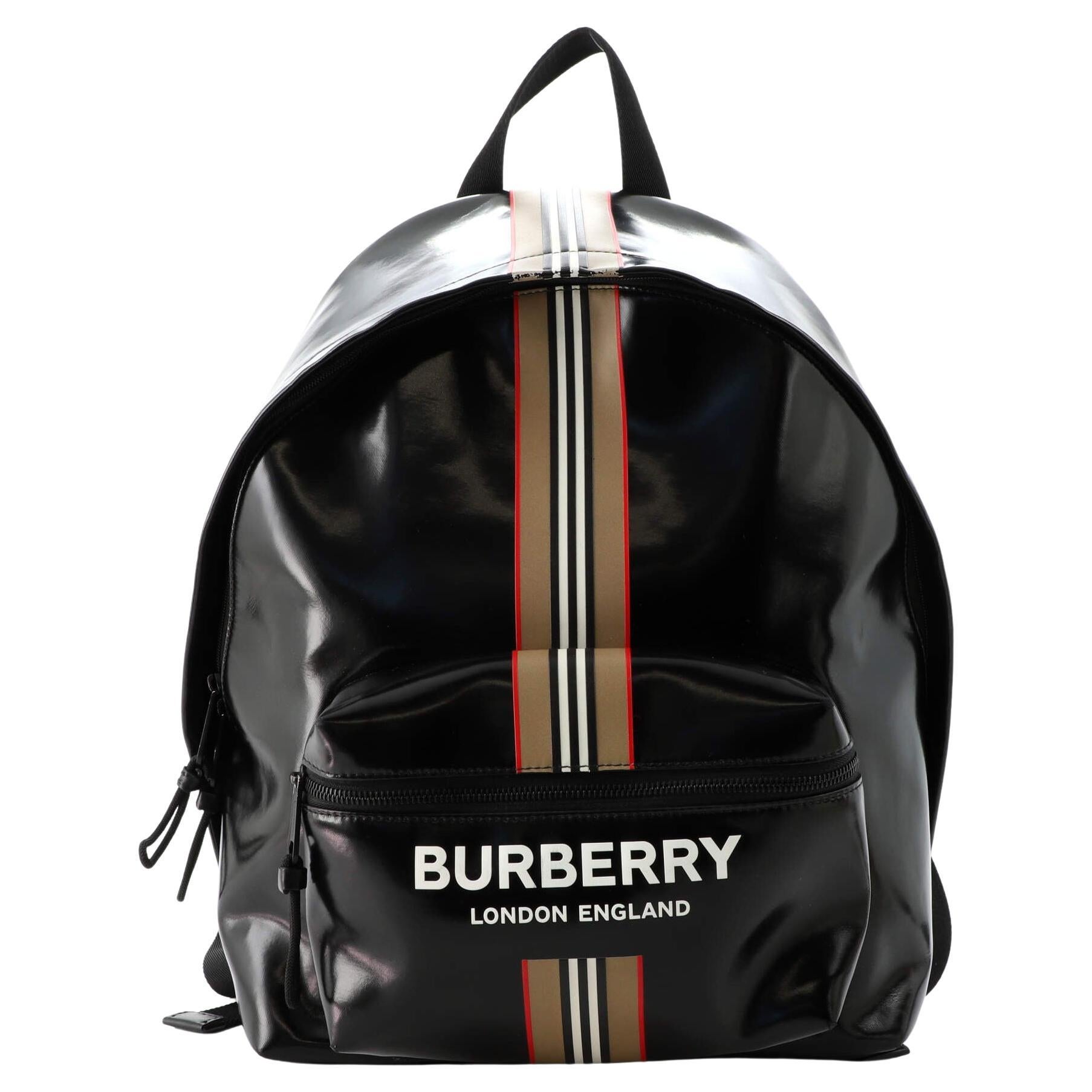 Burberry Beige Vintage Check Coated Canvas Backpack at 1stDibs