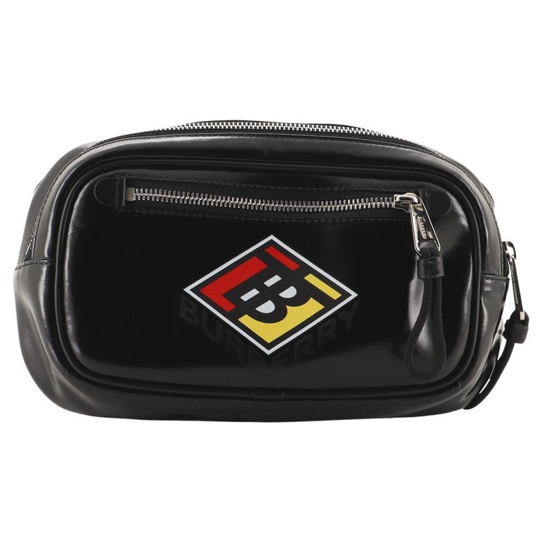 Burberry Logo Bum Bag Printed Leather at 1stDibs