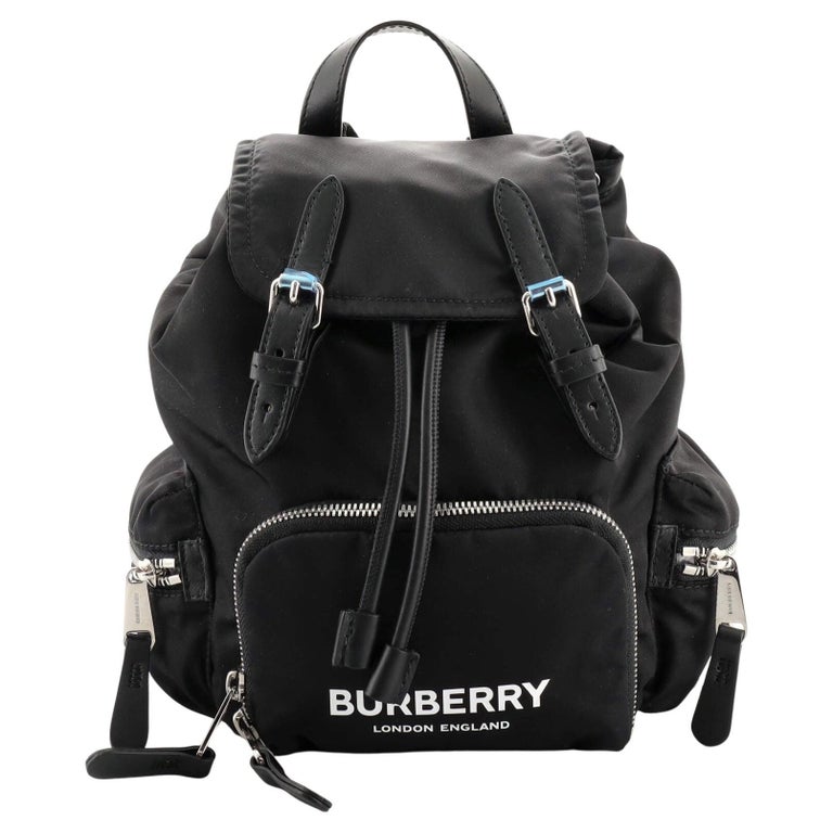 Burberry Logo Rucksack Backpack Nylon with Leather Small For Sale at ...