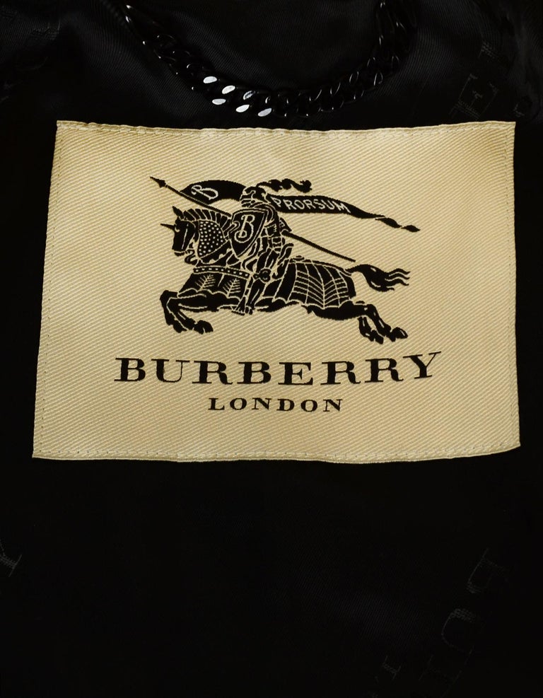 Burberry London Yellow Leather Moto Jacket w Black Zippers sz 2 For ...