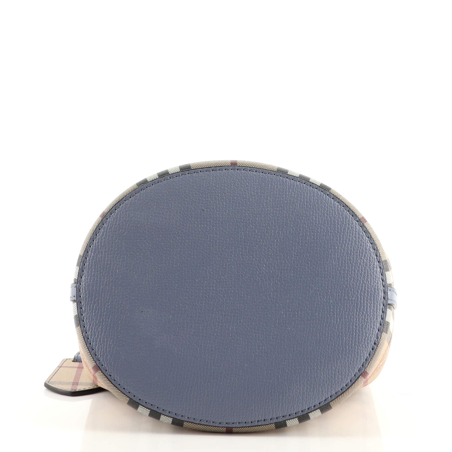 Burberry Lorne Bucket Bag Haymarket Coated Canvas Small at 1stDibs