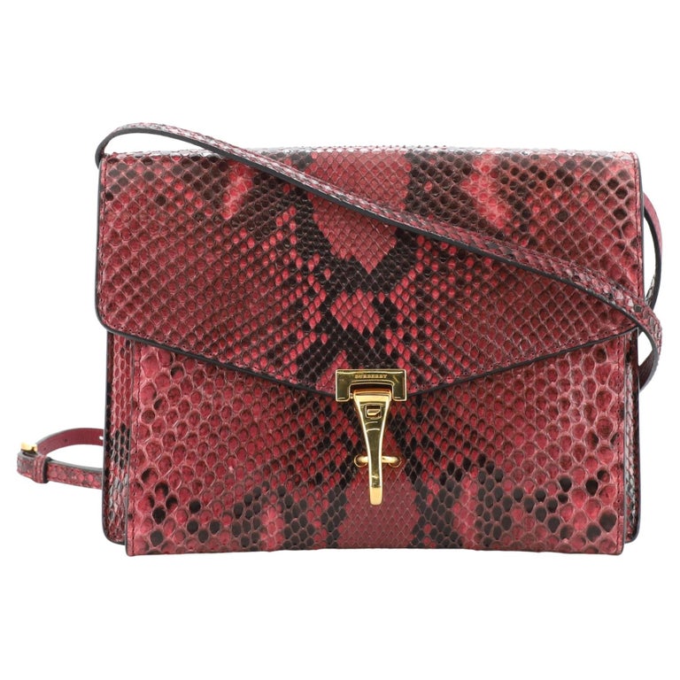 Burberry Macken Crossbody Bag Python Small For Sale at 1stDibs