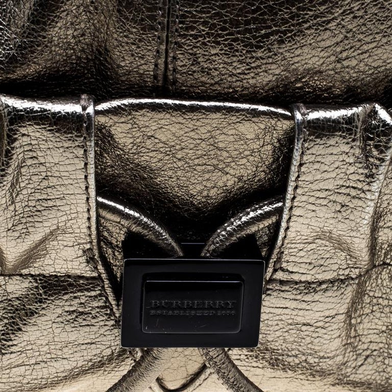 Burberry Metallic Gold Leather Curzon Shoulder Bag For Sale at 1stDibs ...