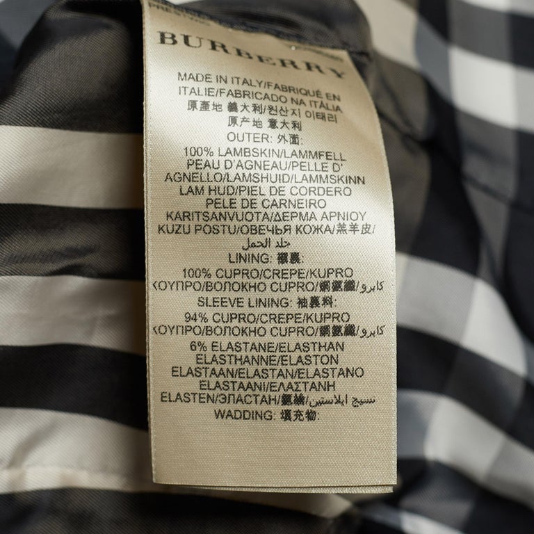 Burberry Metallic Gold Leather Zip Front Jacket M at 1stDibs