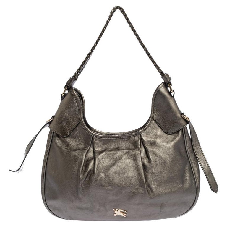 Burberry Metallic Green Leather Hobo at 1stDibs