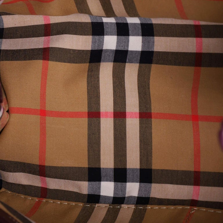 Burberry Model: Banner NM Tote Leather with Vintage Check Canvas Small ...