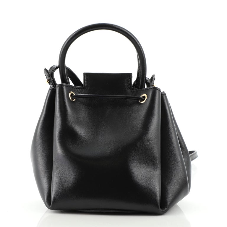 Burberry Monogram Motif Bucket Bag Leather Small at 1stDibs