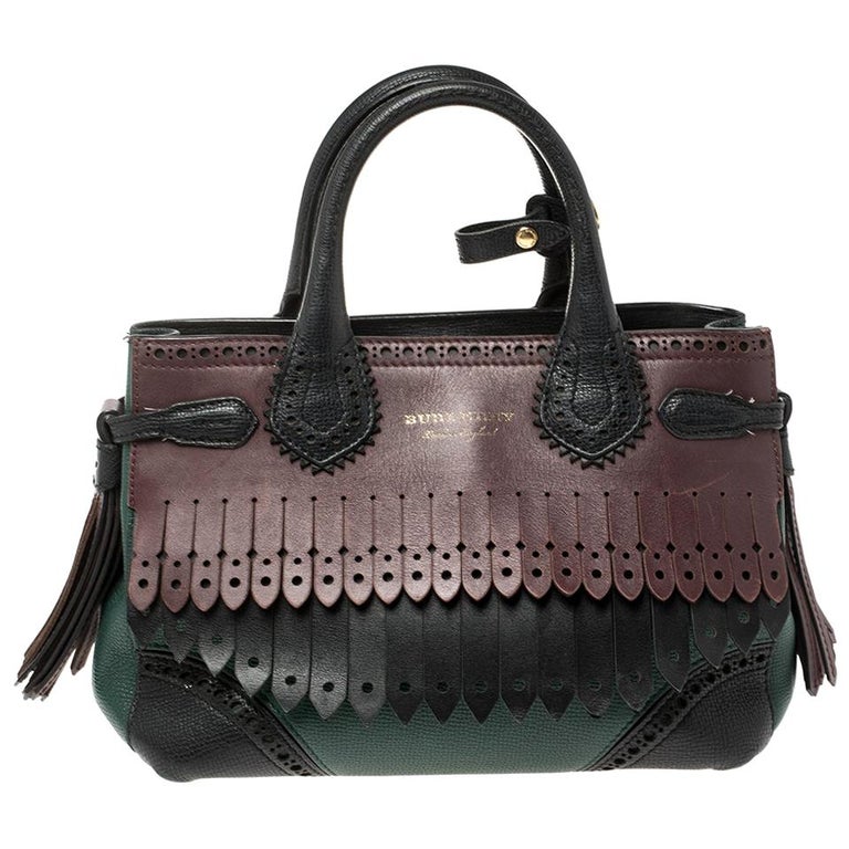 Burberry Multicolor Brogue Leather Banner Fringe Tote at 1stDibs ...