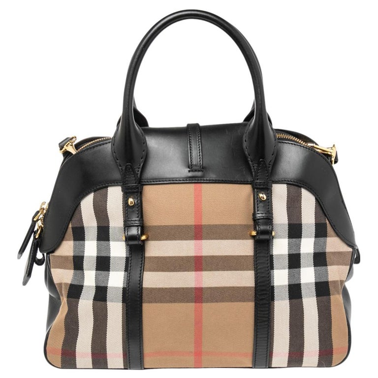 Burberry Multicolor House Check Canvas and Leather Milverton Satchel at ...