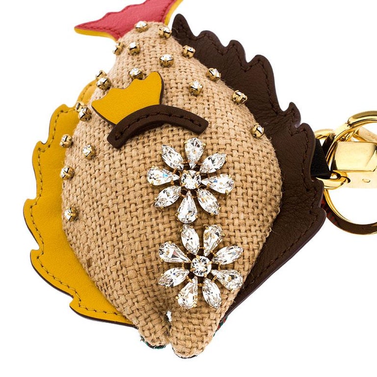 Burberry Multicolor Jute and Leather The Sole Fish Charm at 1stDibs