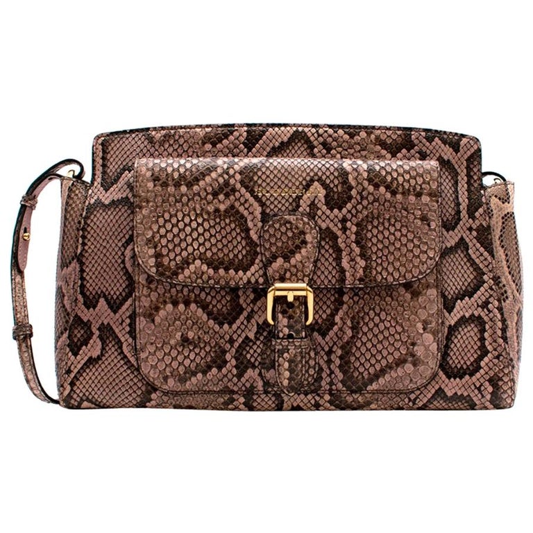 Burberry Natural Python Leather Shoulder Bag For Sale at 1stDibs