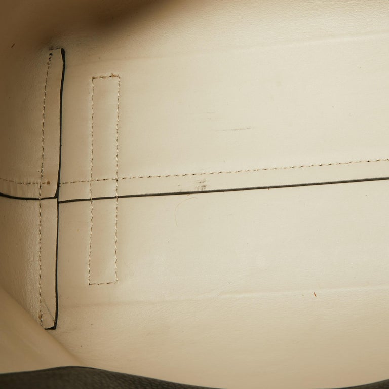 Burberry Navy Blue/Gold Leather Equestrian Knight Belt Tote For Sale at ...