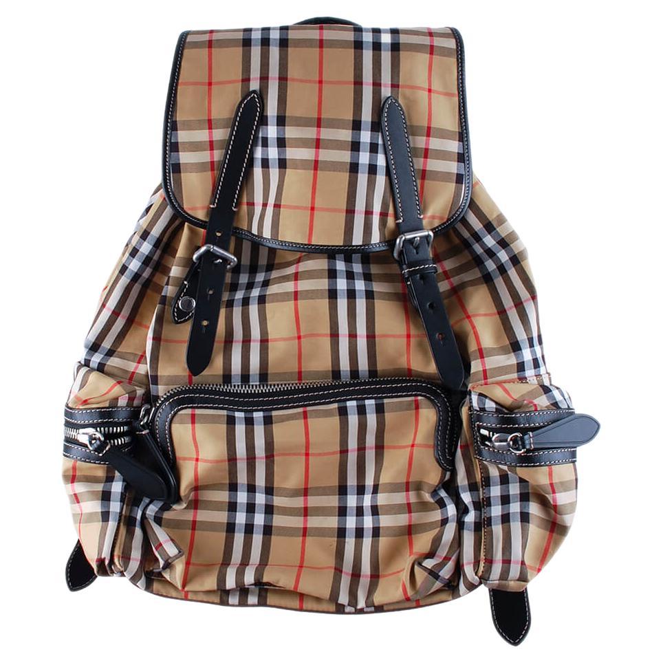 Burberry The Large Rucksack in Technical Nylon and Leather Large at ...