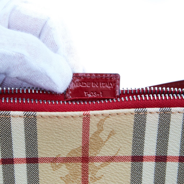 Burberry Nova Check Canvas Pochette Shoulder Bag at 1stDibs