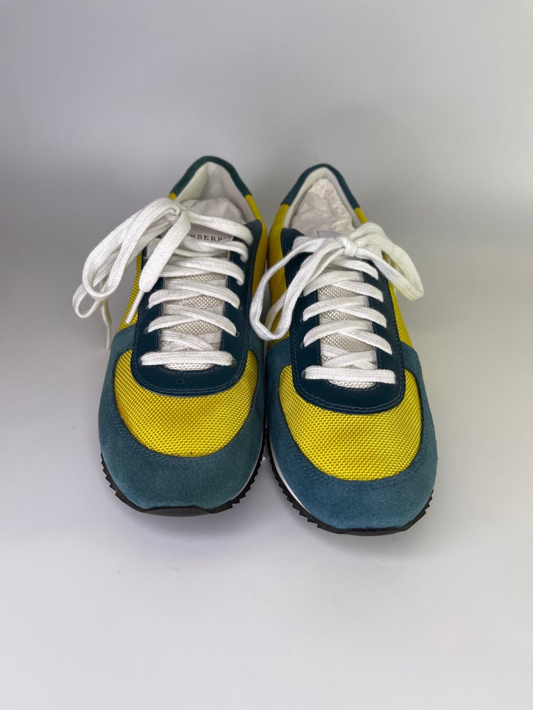Burberry Nylon Suede Pop Sneakers Womens (37 EU) For Sale at 1stDibs