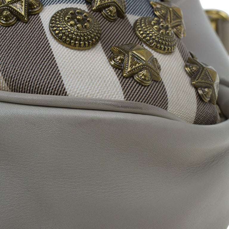 Burberry Pastel Nova Check Warrior Studded Hobo For Sale at 1stDibs