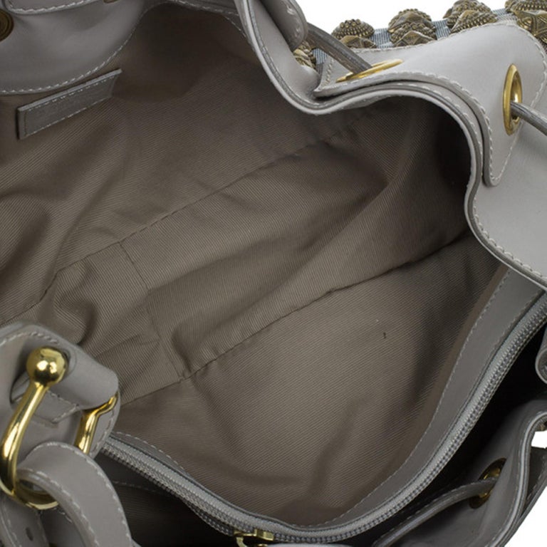 Burberry Pastel Nova Check Warrior Studded Hobo For Sale at 1stDibs