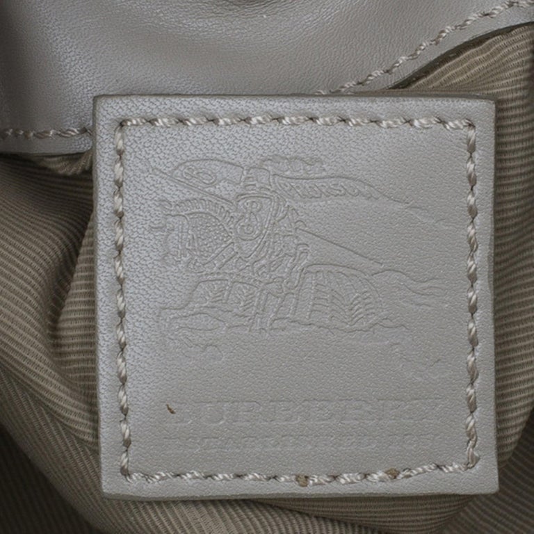 Burberry Pastel Nova Check Warrior Studded Hobo For Sale at 1stDibs