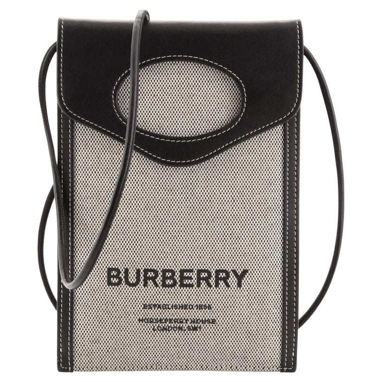 Burberry Phone Case Crossbody Canvas with Leather at 1stDibs