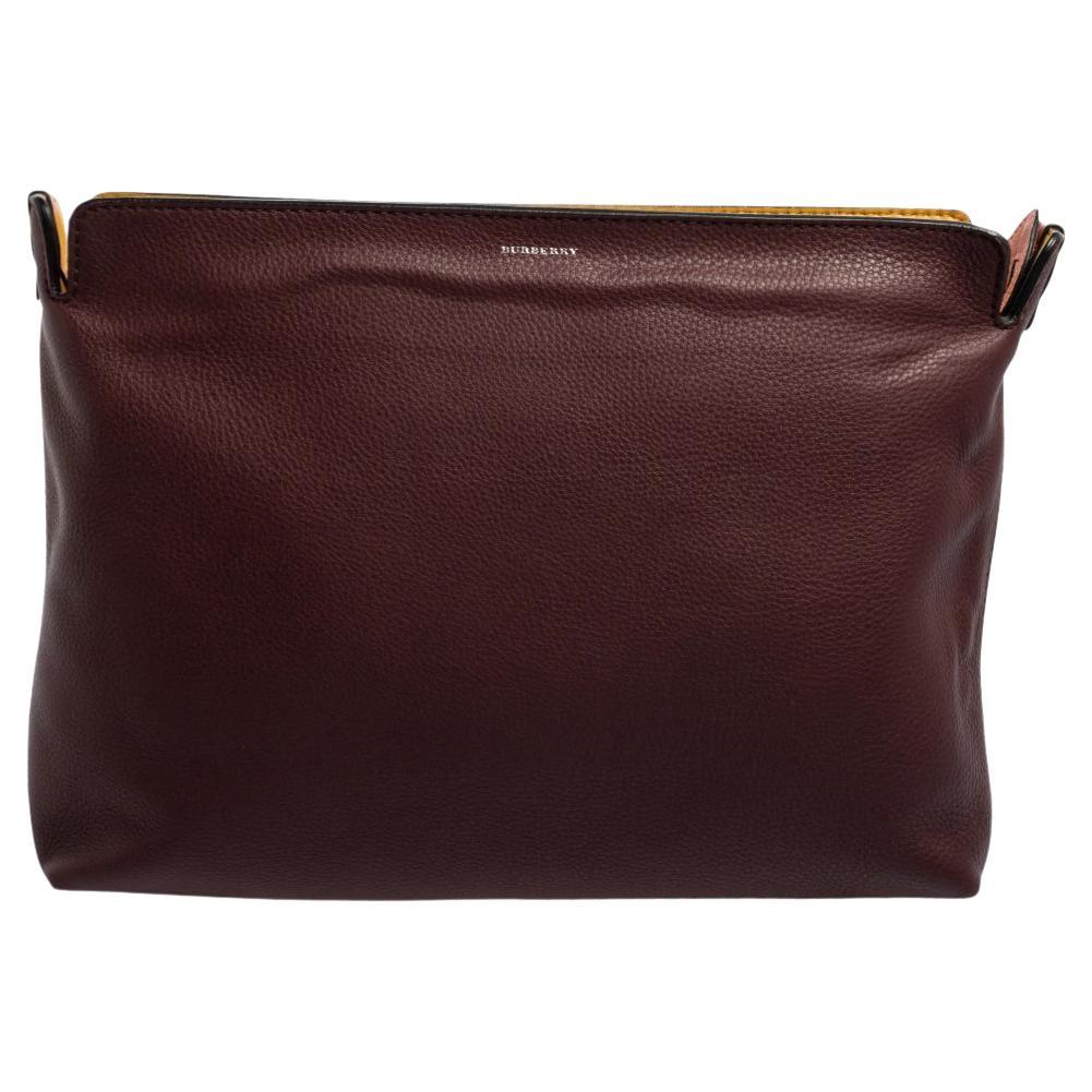 Burberry Purple Python Ashwell Clutch at 1stDibs