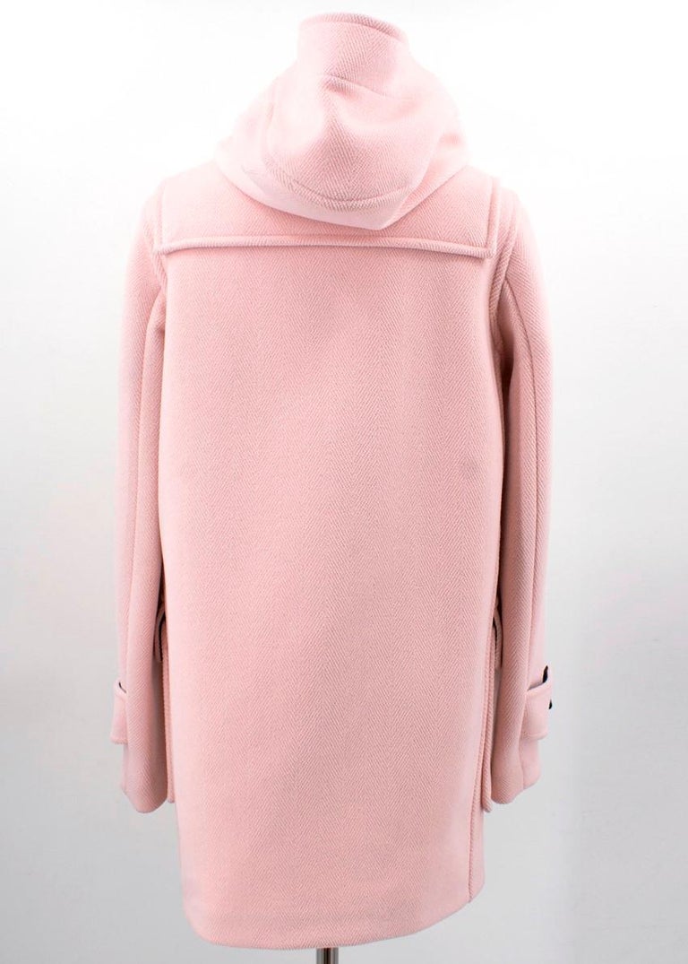 Burberry Pink Hooded Duffle Coat - Size US 2 For Sale at 1stDibs