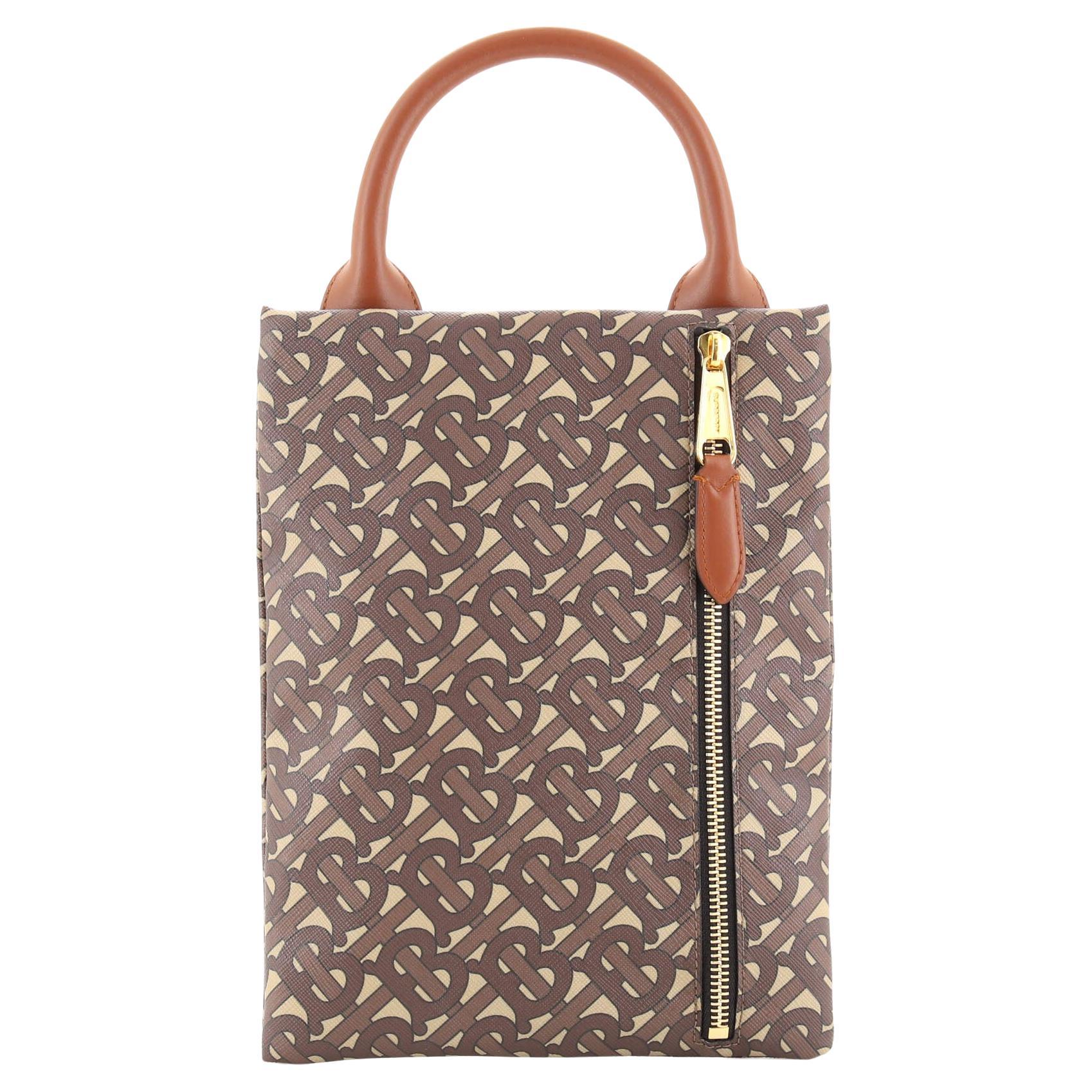 Burberry Brown Leather TB Mini Belt Bag at 1stDibs