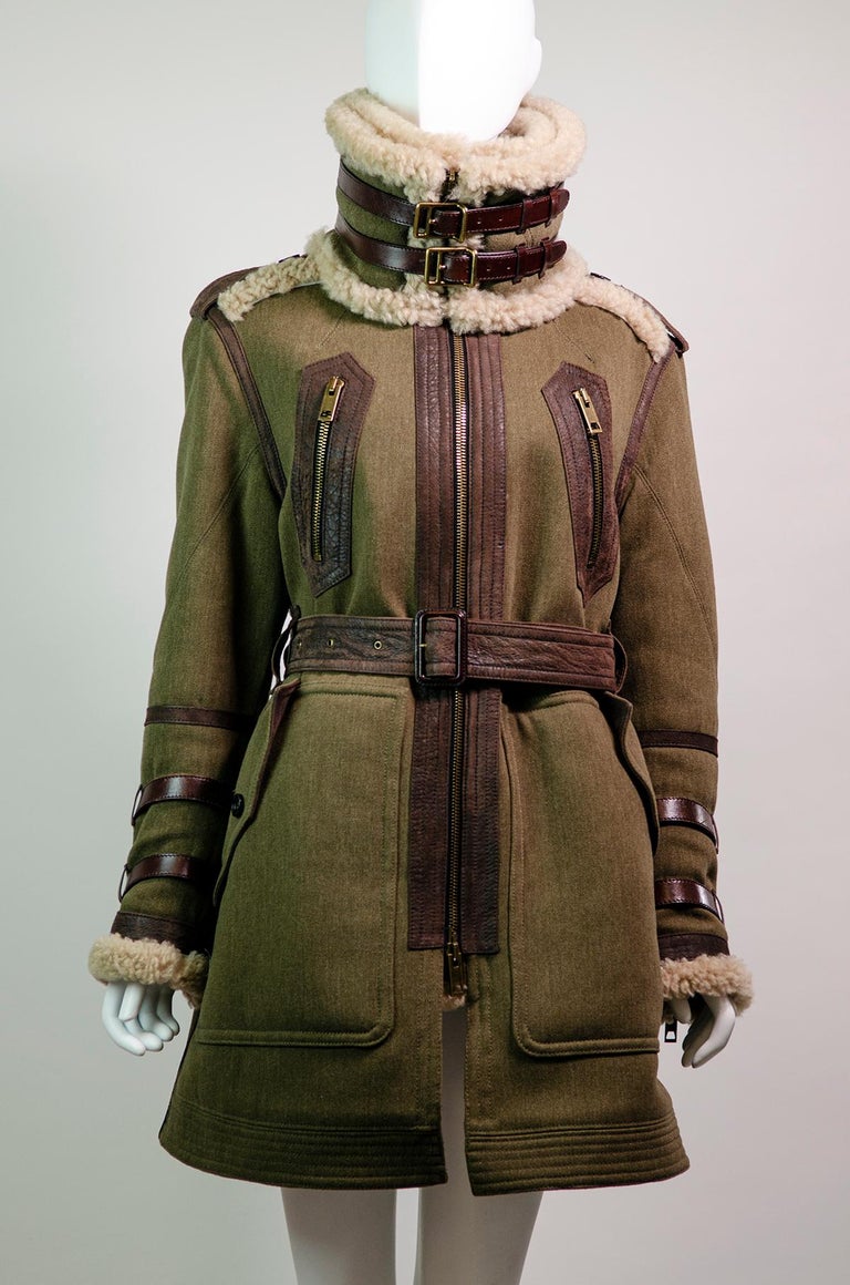 BURBERRY PRORSUM F/W 2010 Shearling Runway Coat For Sale at 1stDibs