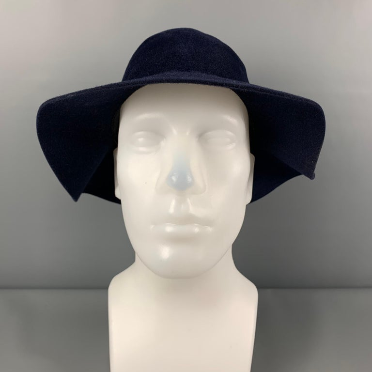 BURBERRY PRORSUM Spring 2015 Size L Navy Blue Rabbit Felt Hats For Sale ...