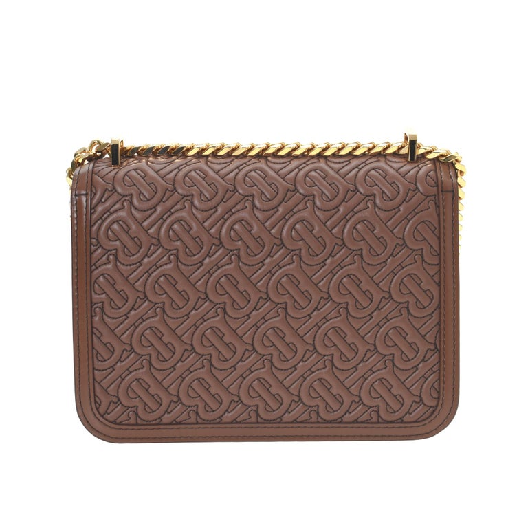 Burberry Quilted Monogram TB Chain Bag For Sale at 1stDibs