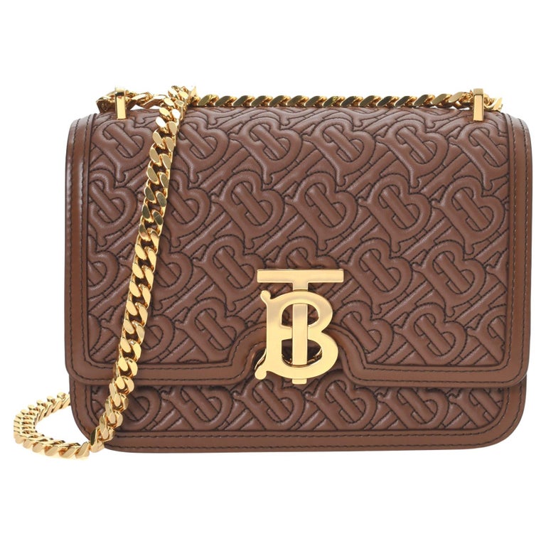 Burberry Quilted Monogram TB Chain Bag For Sale at 1stDibs