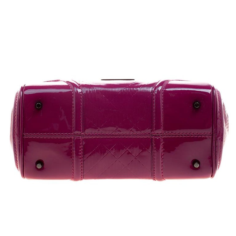 Burberry Raspberry Sorbet Patent Leather Top Handle Bag at 1stDibs