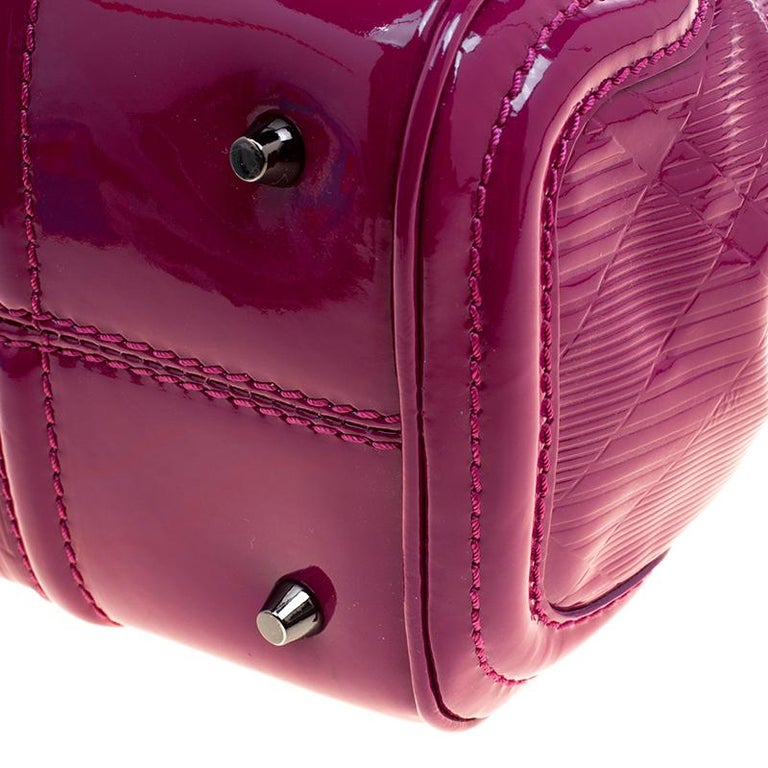 Burberry Raspberry Sorbet Patent Leather Top Handle Bag at 1stDibs