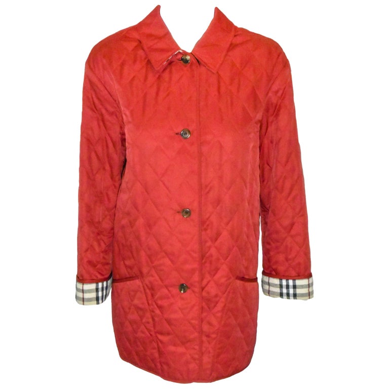 Burberry Red Diamond Quilted Jacket at 1stDibs | red quilted burberry ...