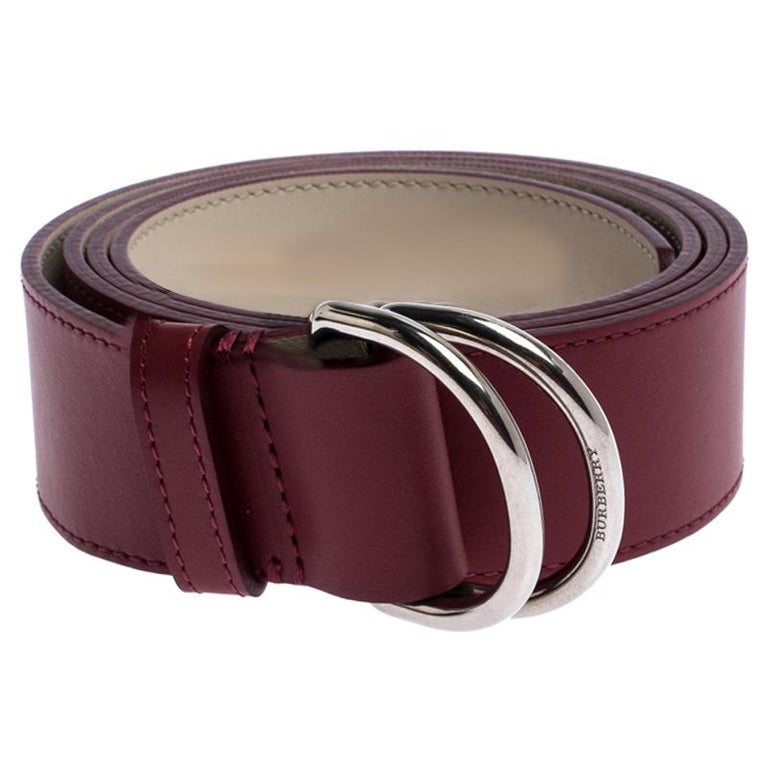 Burberry Red Leather Double D-Ring Belt 120CM at 1stDibs | d ring belt ...
