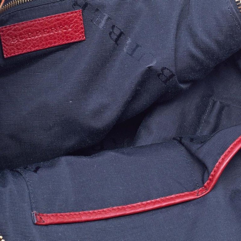 Burberry Red Leather Orchard Bowler Bag For Sale at 1stDibs