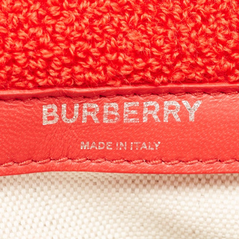 Burberry Red Terry Fabric Mini Lola Love Chain Crossbody Bag For Sale ...