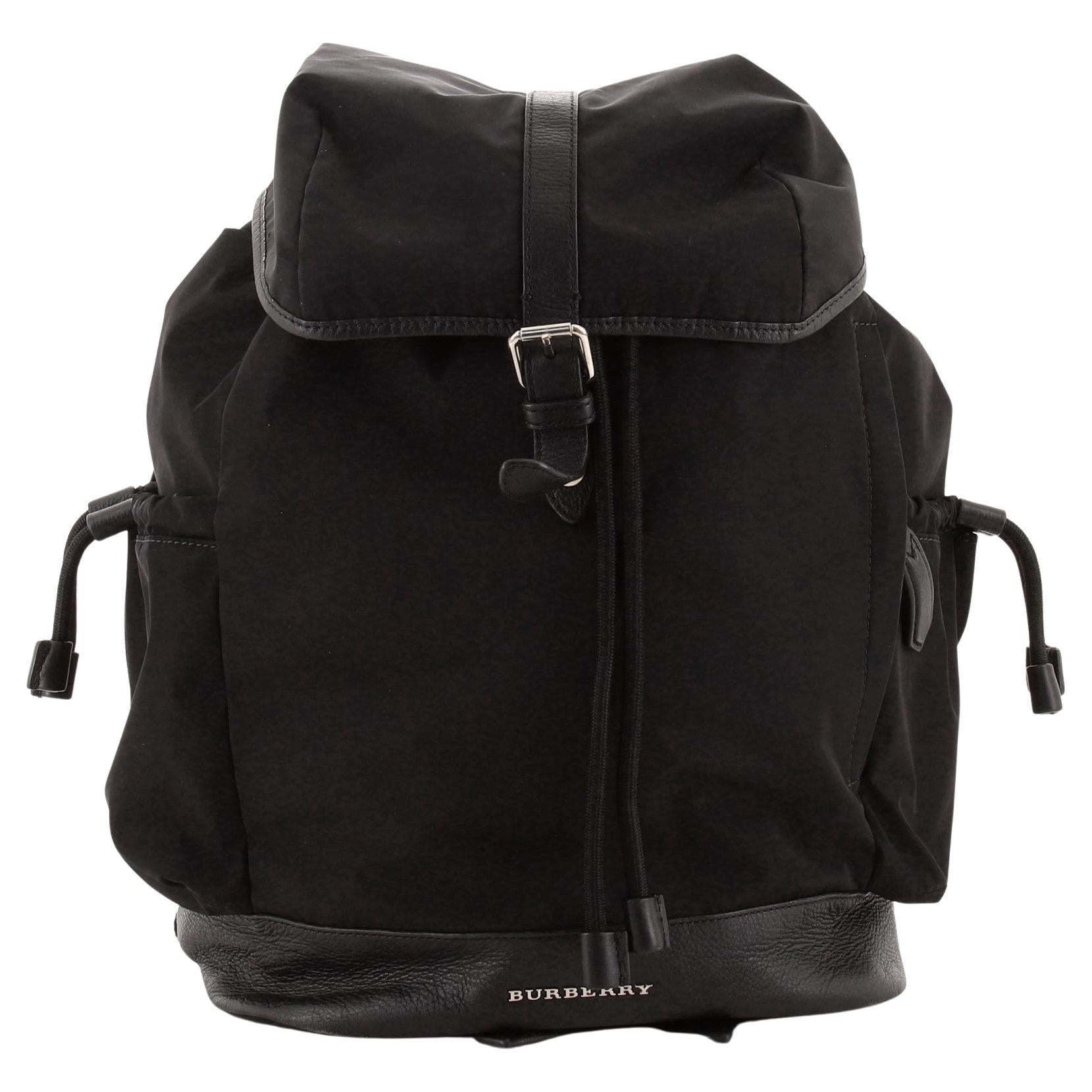 Burberry Black/Beige Nova Check PVC and Patent Leather Backpack For ...