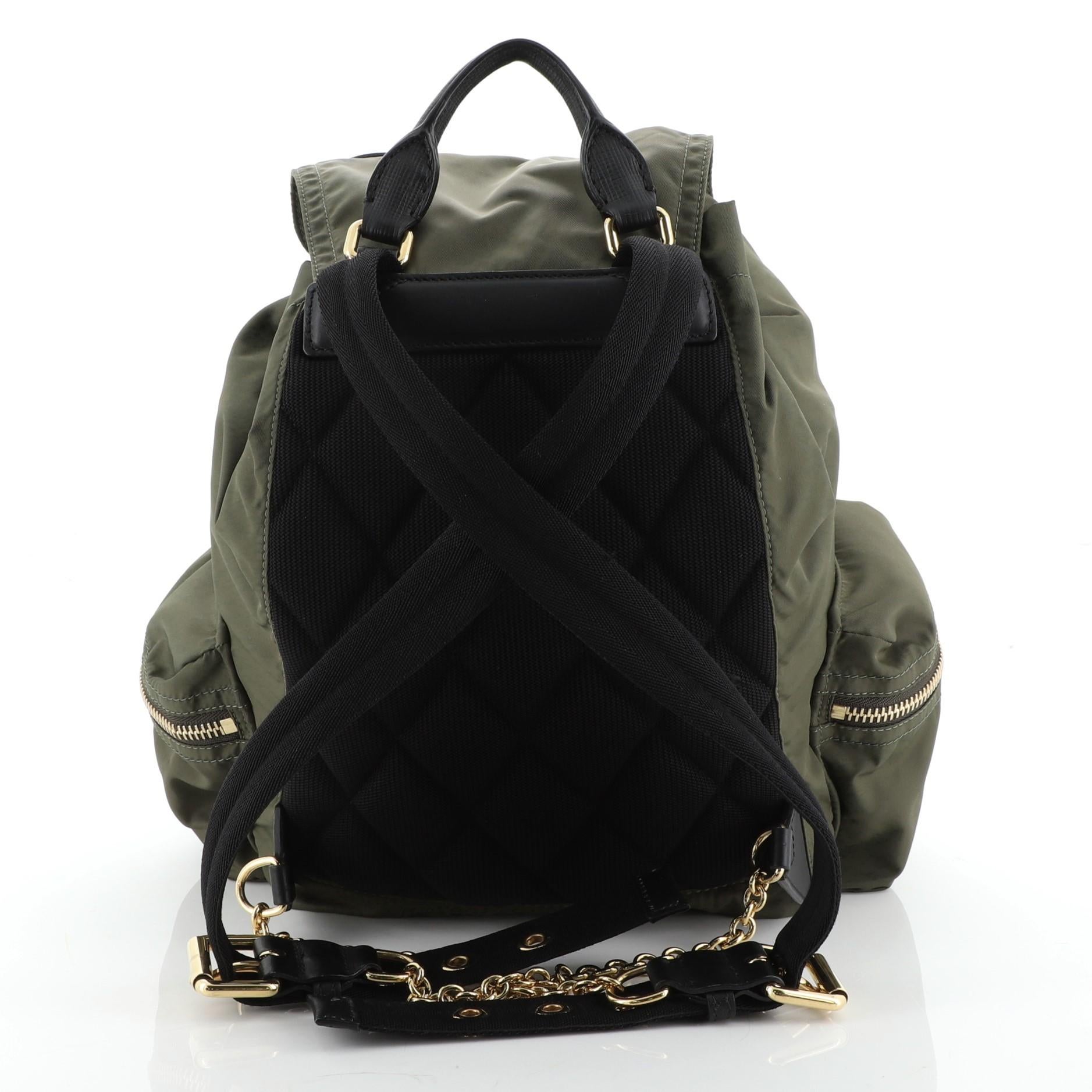 Burberry Rucksack Backpack Nylon With Leather Medium at 1stDibs