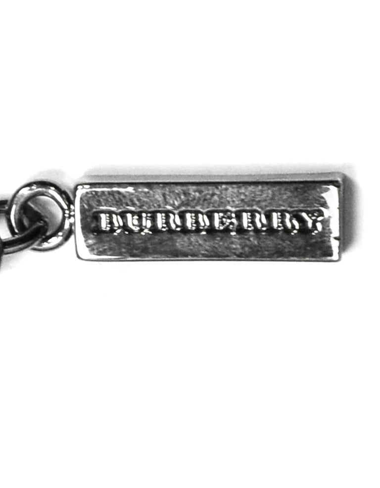 Burberry Silver Gunmetal Multi-strand Wrapped Chain Necklace For Sale ...