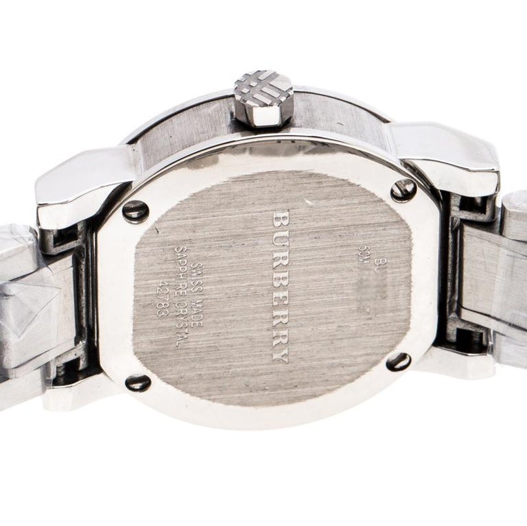 Burberry Silver Stainless Steel BU9229 Women's Wristwatch 26MM For Sale ...