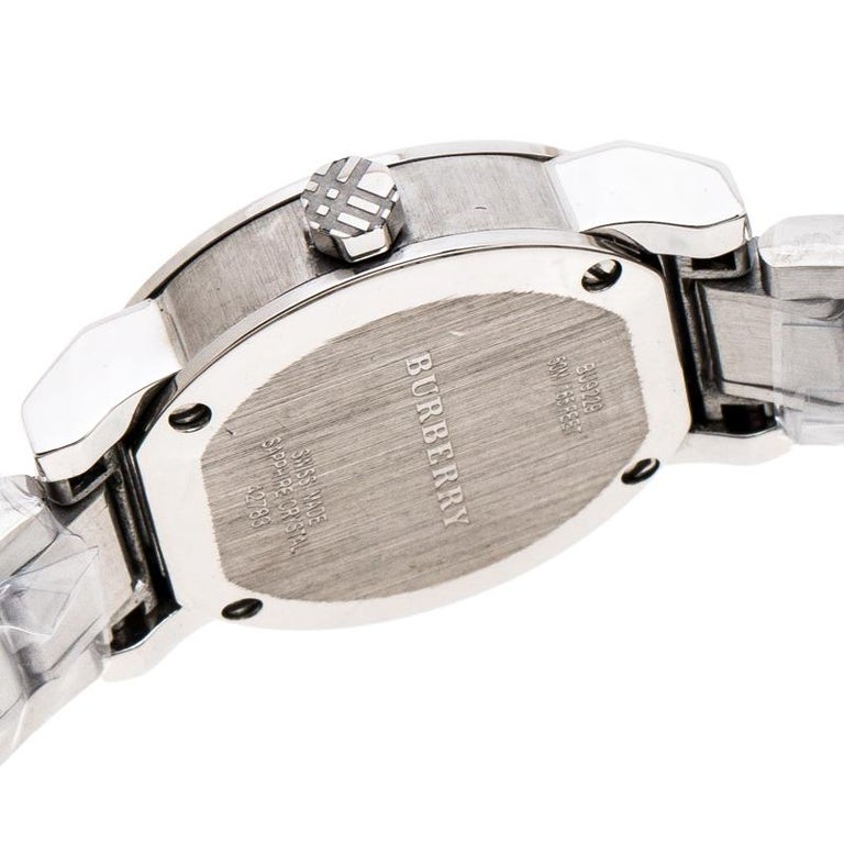 Burberry Silver Stainless Steel BU9229 Women's Wristwatch 26MM For Sale ...