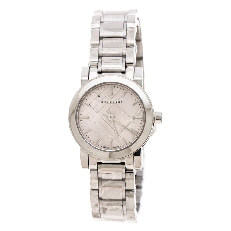 Burberry Silver Stainless Steel BU9229 Women's Wristwatch 26MM For Sale ...