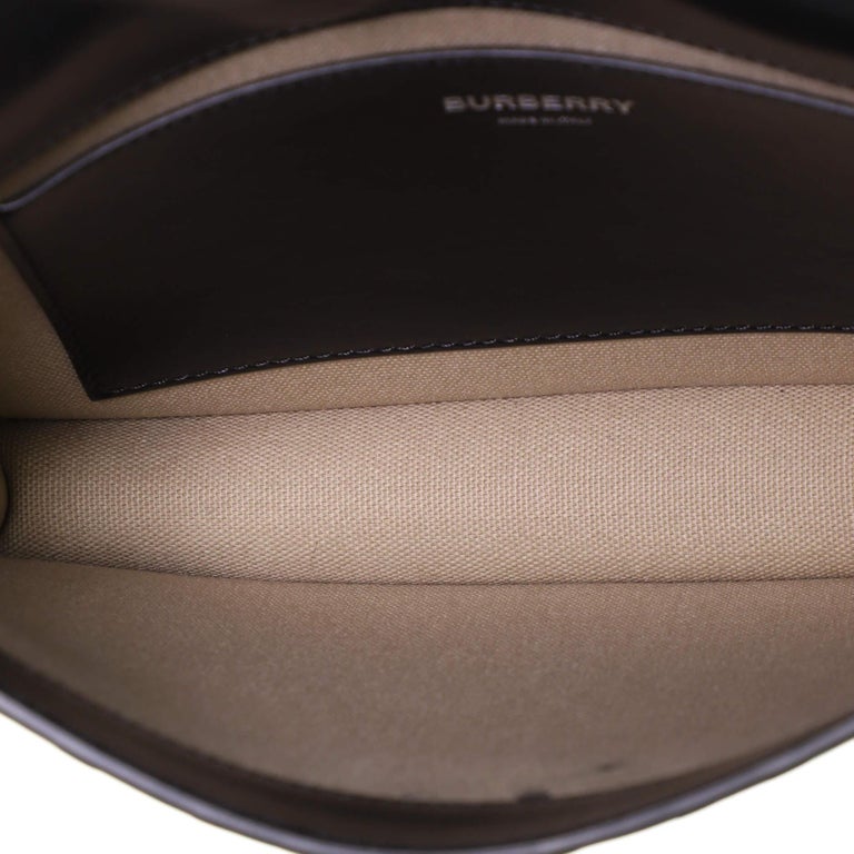 Burberry TB Flap Crossbody Bag Monogram Embossed Leather For Sale at ...