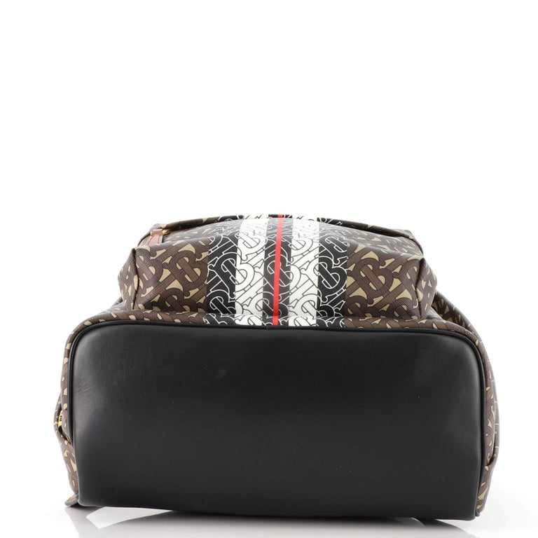 Burberry TB Zip Pocket Backpack Monogram E-Canvas Large For Sale at 1stDibs
