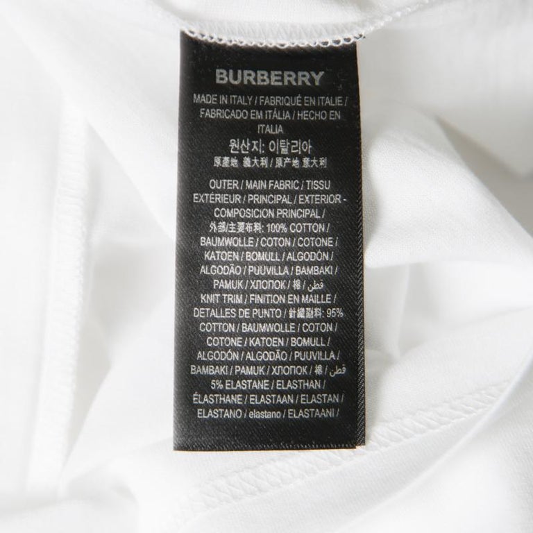 Burberry White B series Monogram Logo Detail Limited Edition Crew Neck ...