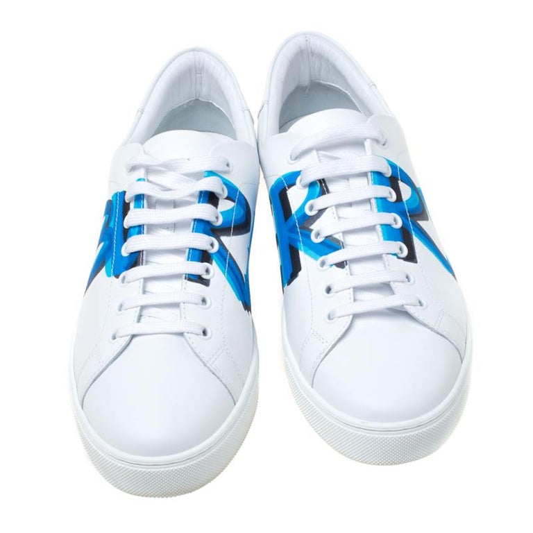Burberry White Leather Albert Sneakers Size 44 For Sale at 1stDibs ...