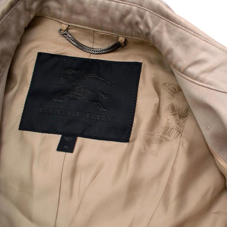 Burberry Womens Cotton Gabardine Trench Coat - Size XXS US2 at 1stDibs